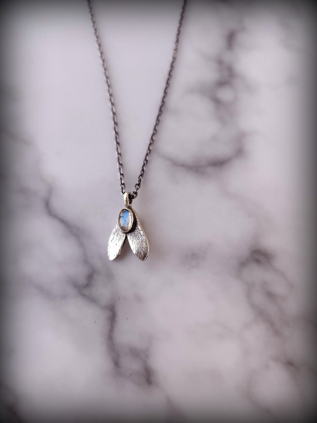 Gemstone Fly Necklace, Petite Fly Necklace, Sterling Fly Pendant - Etsy