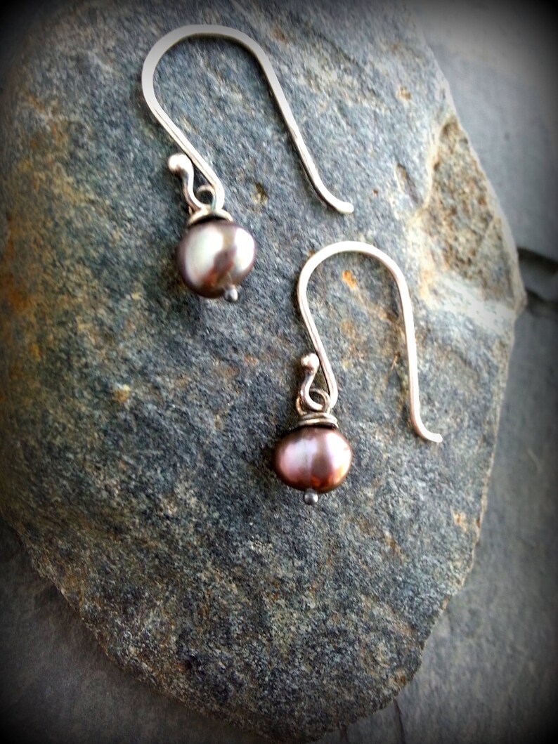 Pearl Dangle Earring Sterling Pearl Earring Singular Pearls - Etsy