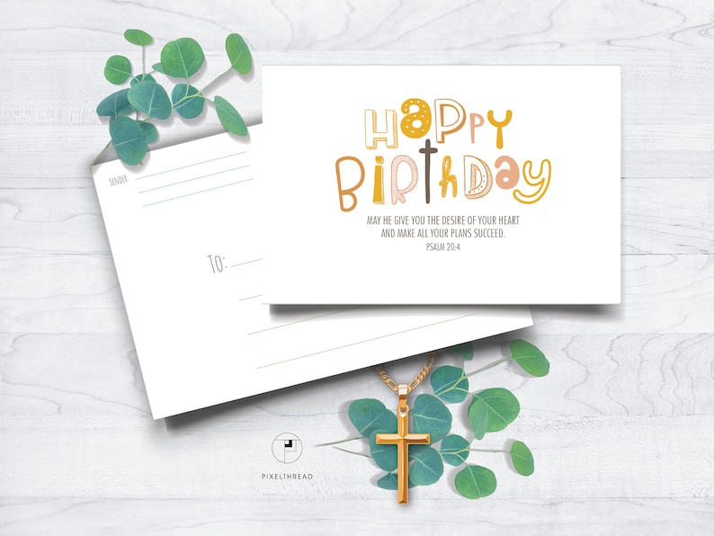 Christian Birthday Card Printable KJV Bible Quote Verse Scripture ...