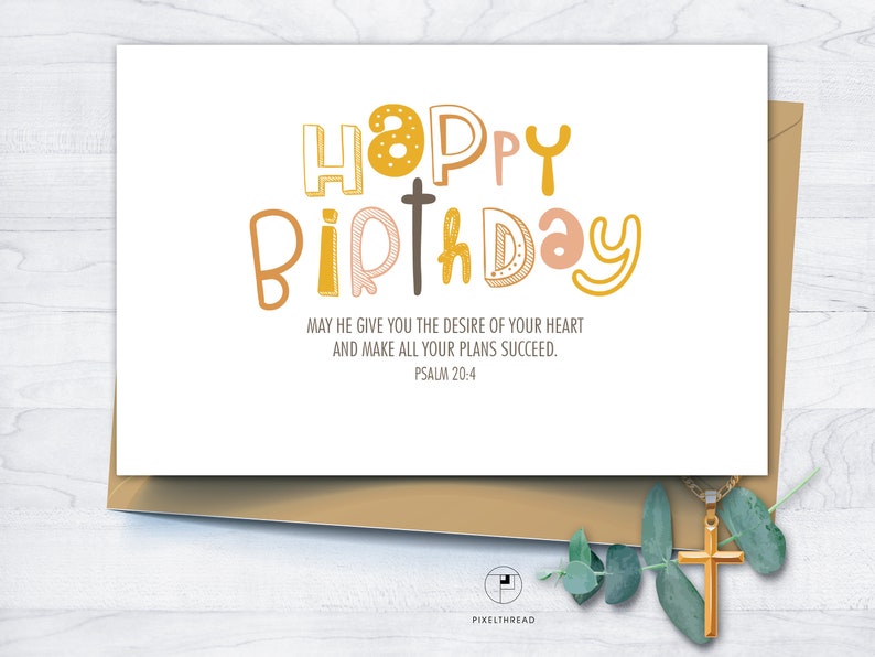 Christian Birthday Card Printable KJV Bible Quote Verse Scripture ...