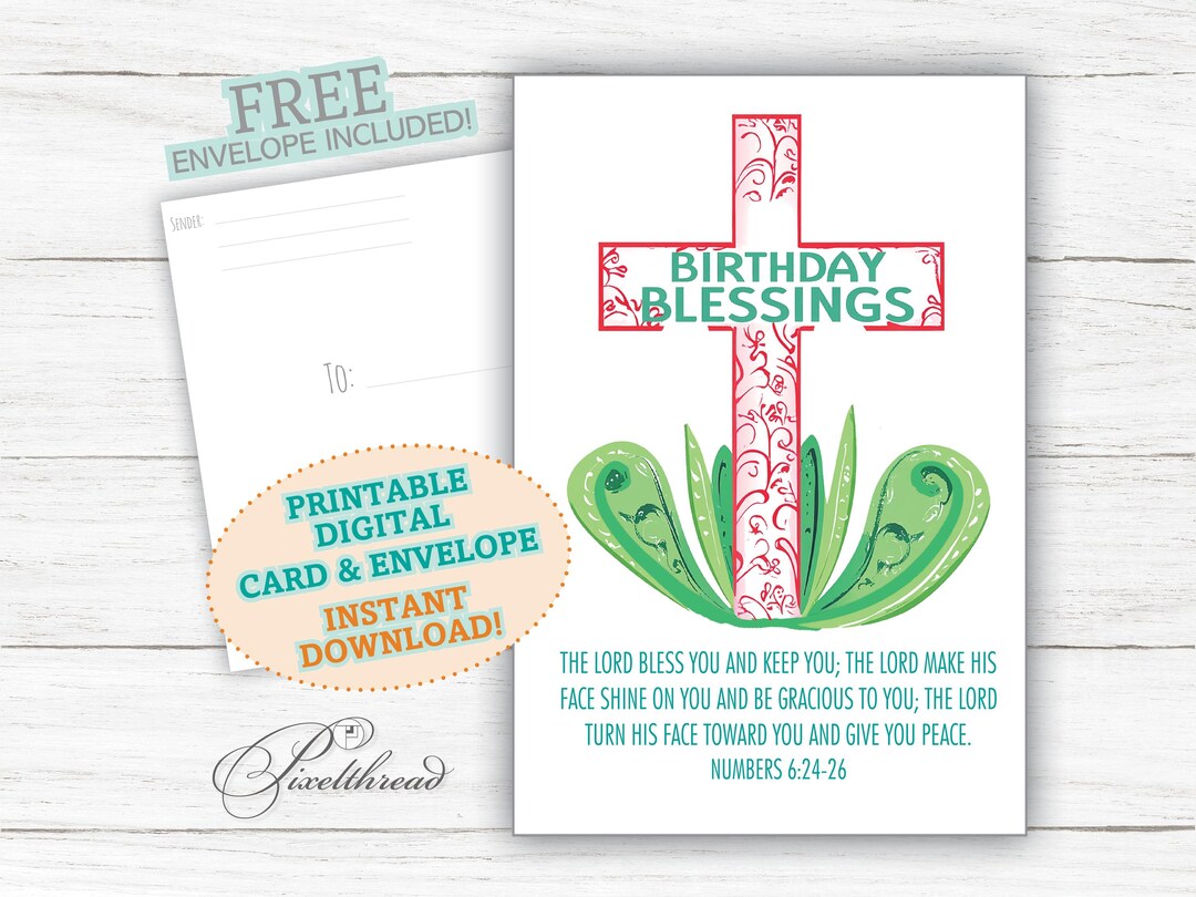 Christian Birthday Quote Printable Religious Catholic Faith Jesus KJV ...