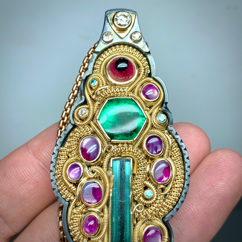 Gemstone Matrix X Tendai Design Multi Stone Chestplate - Etsy