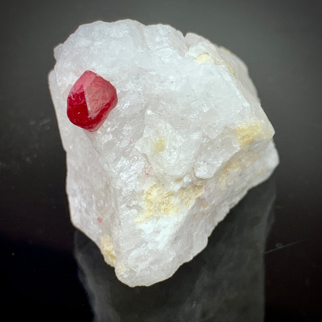 Spinel Octahedron in Marble || Mogok, Myanmar. - Etsy