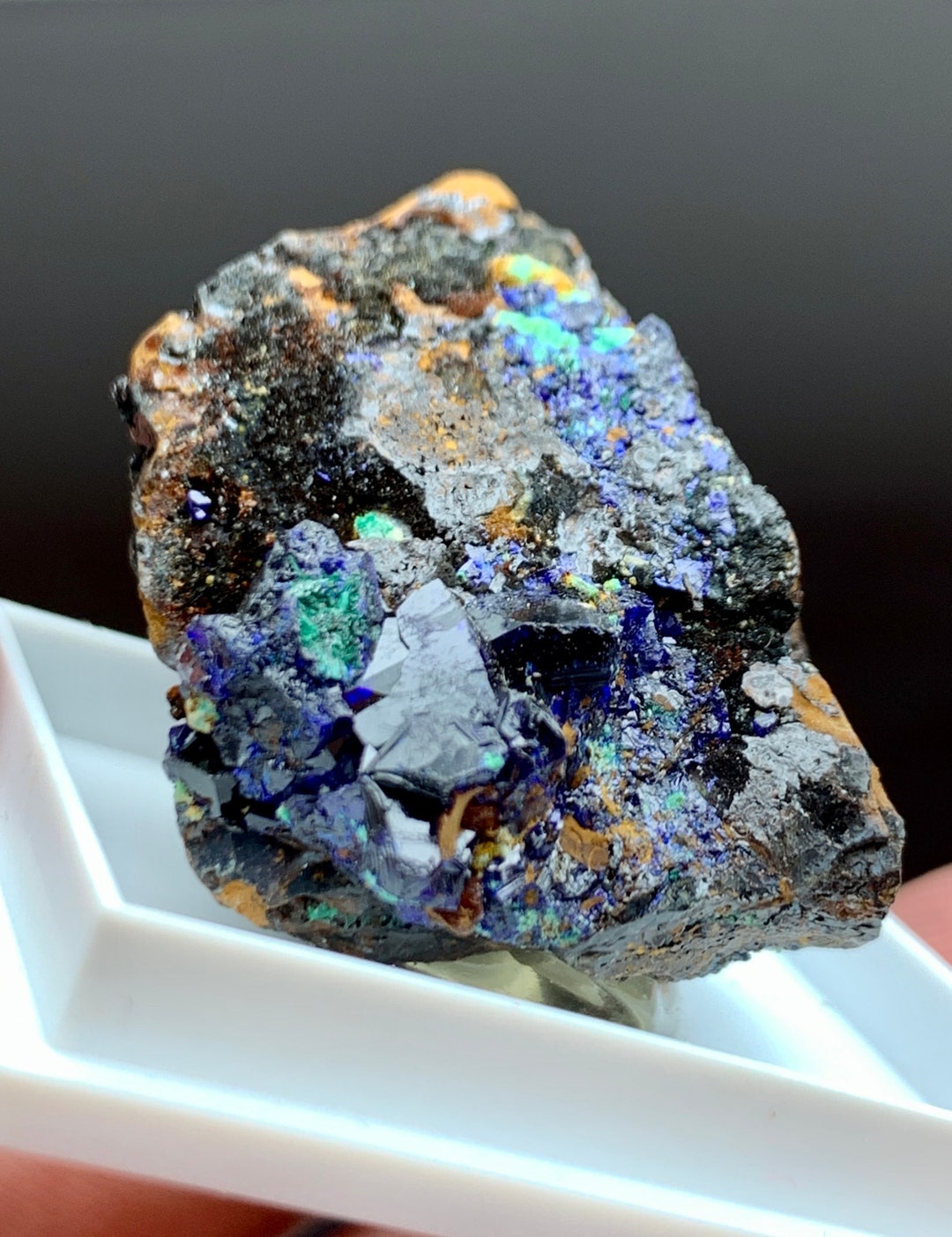 Azurite, Malachite, Copper || Morenci Mine, Copper Mountain District ...