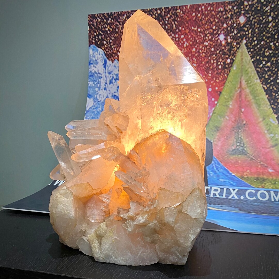 Giant Optical Quartz Crystal Cluster With Lighting Fitted. 25.7 KG ...
