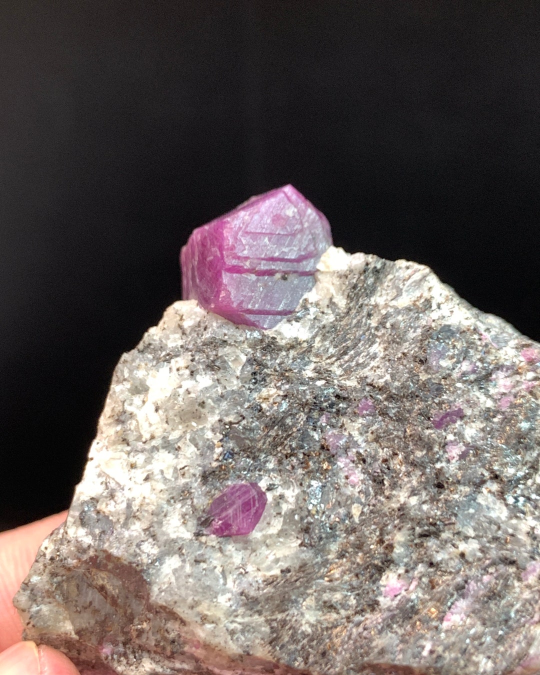 Doubly Terminated Ruby Crystal on Matrix. Mysore, India. - Etsy