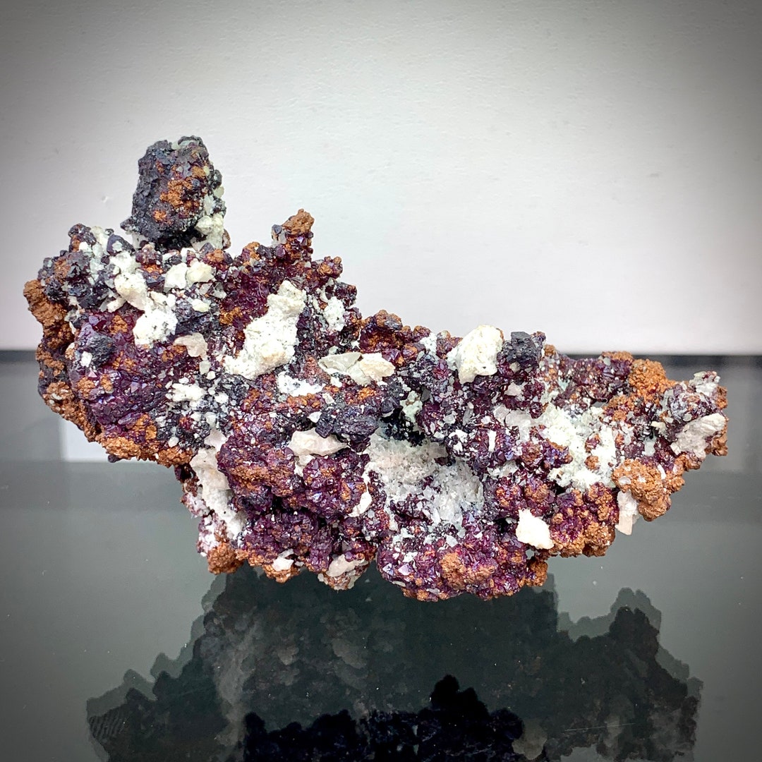 Cuprite on Native Copper With Quartz || South Caradon Mine, Near ...