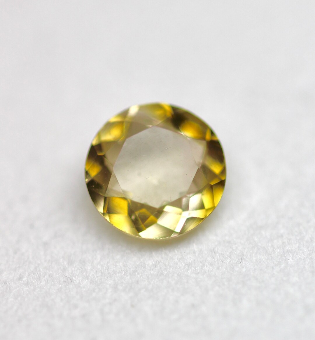 Rare Clear Achroite Tourmaline With Canary Yellow. Round Cut. - Etsy