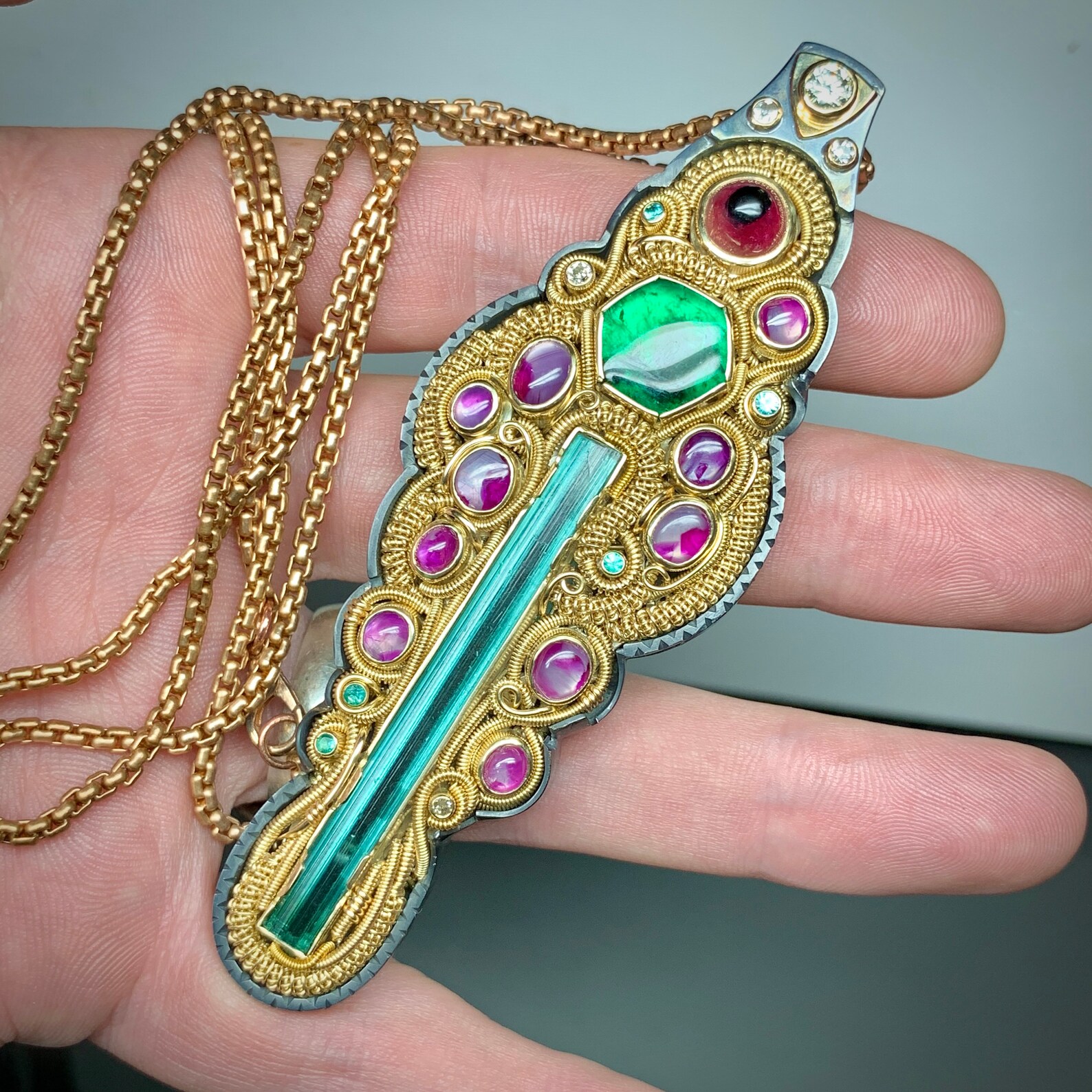 Gemstone Matrix X Tendai Design Multi Stone Chestplate - Etsy