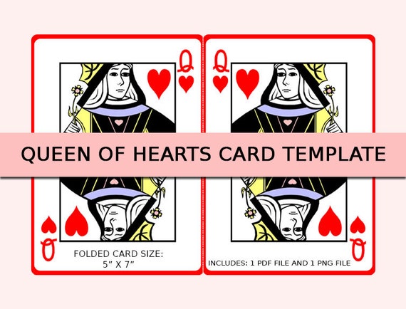 Queen Of Hearts Playing Card Template