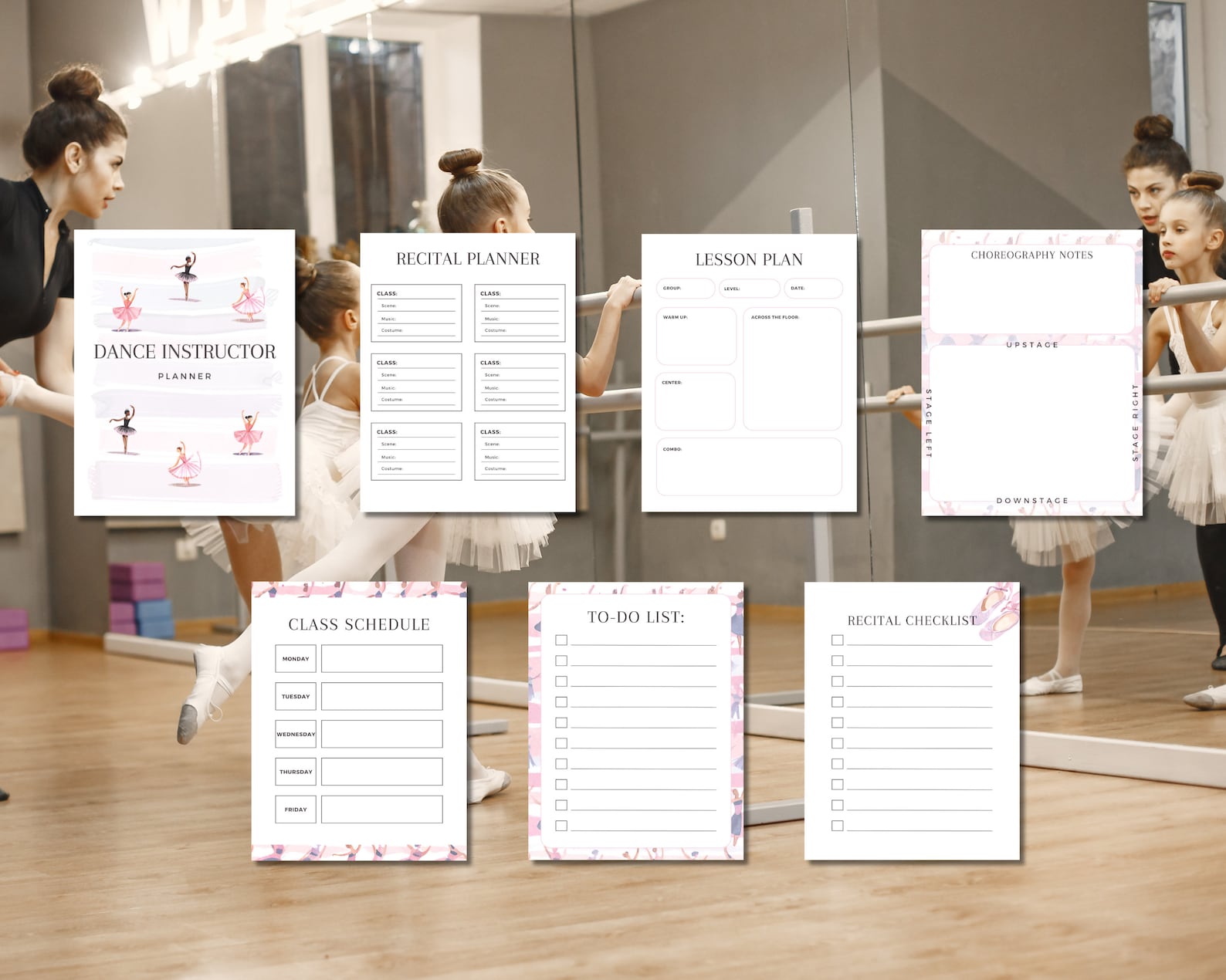 Dance Teacher Planner | Pink Ballet Class Planner | Ballet Instructor ...