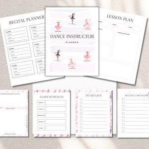 Dance Teacher Planner | Pink Ballet Class Planner | Ballet Instructor ...
