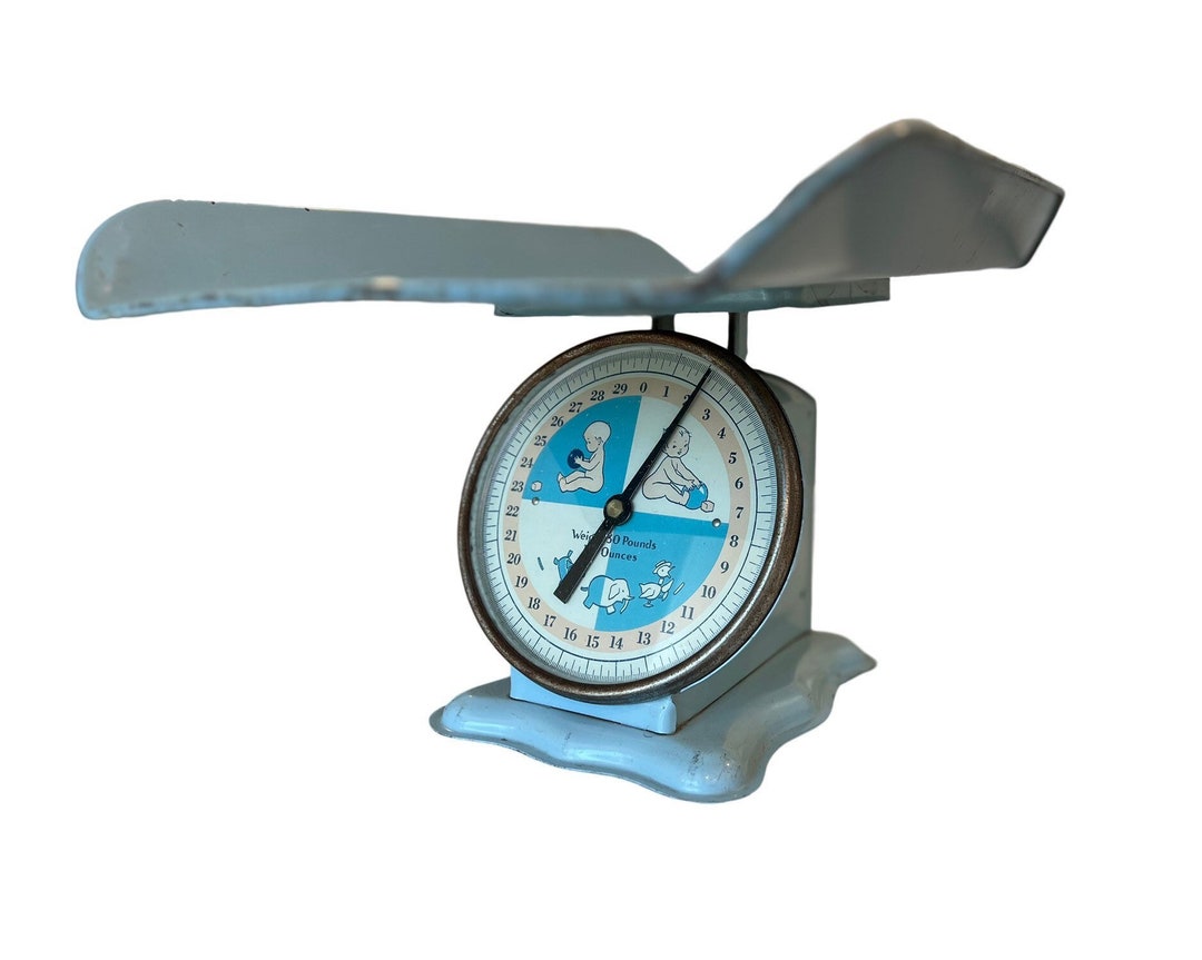 Vintage Enamel Baby Scale - Etsy