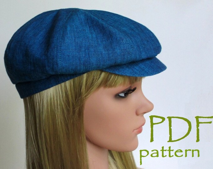 Newsboy Hat Pattern, Women Applejack 8-panel Cap Sewing Tutorial ...