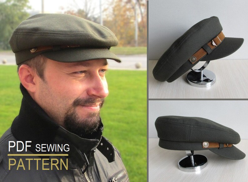 Fiddler Hat Sewing Pattern Men/women Newsboy Cap Printable - Etsy