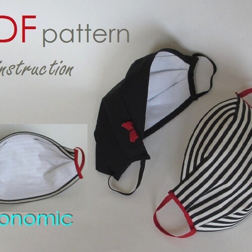 PDF Sewing Mask Pattern and Tutorial Fitted Face Mask - Etsy