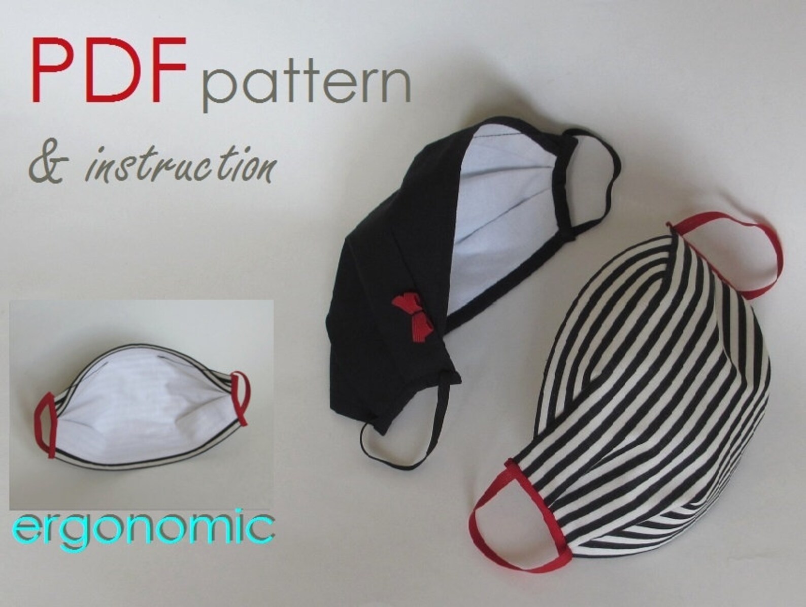 Reusable Mask Pattern Fitted Face Mask Download Cloth Mask | Etsy