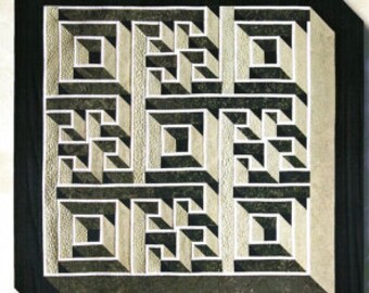 Labyrinth quilt | Etsy