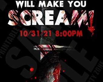 Scream Invitation - Etsy