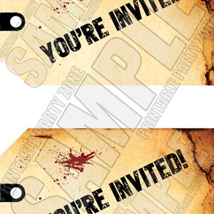 TOE TAG HALLOWEEN Invitation, Printable Invite or Digital Use Invite ...