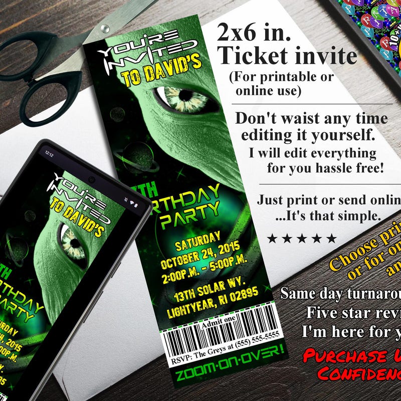 Alien Birthday Party - Etsy