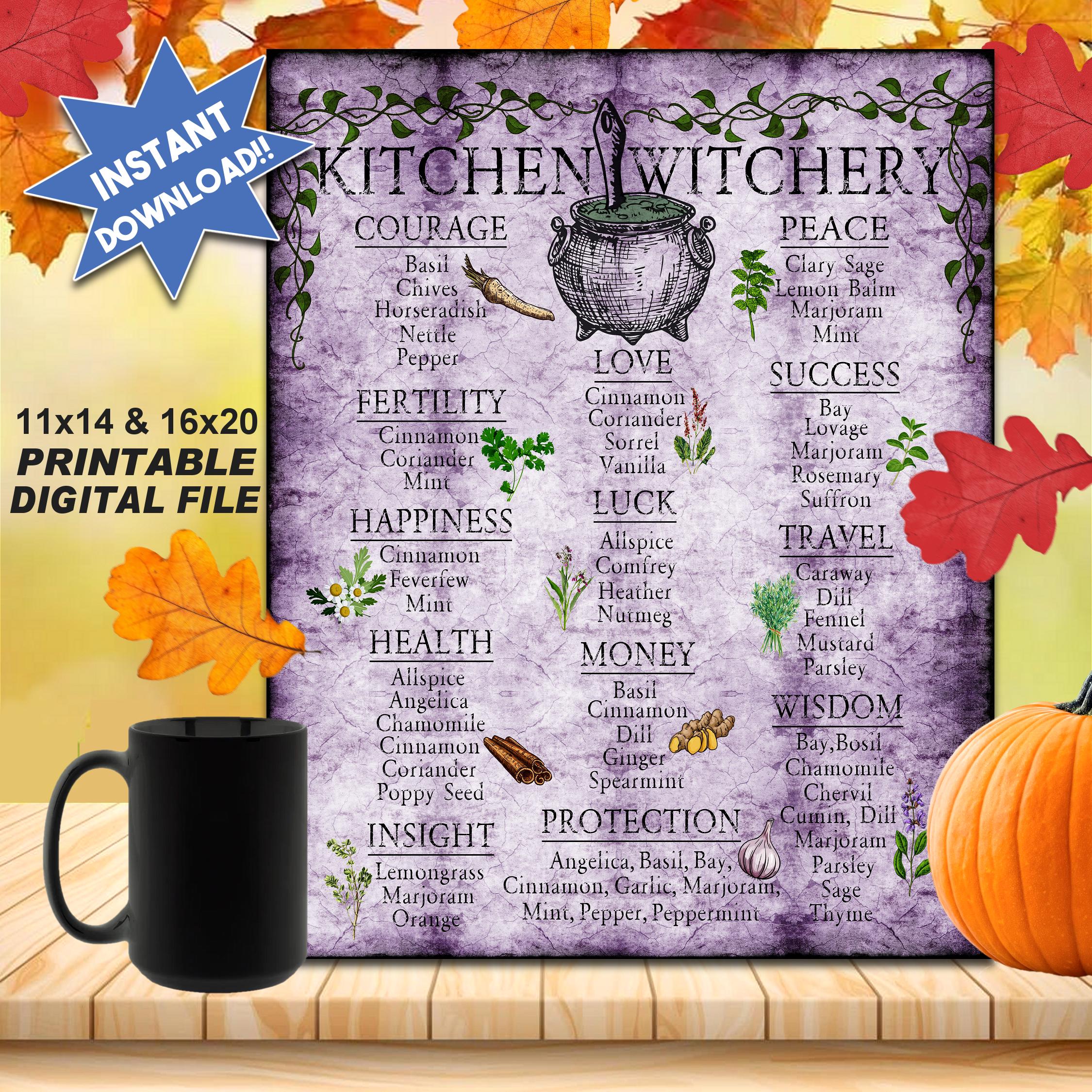 KITCHEN WITCHERY Printable Poster, Home/wall Art, 11X14 & 16x20, You ...