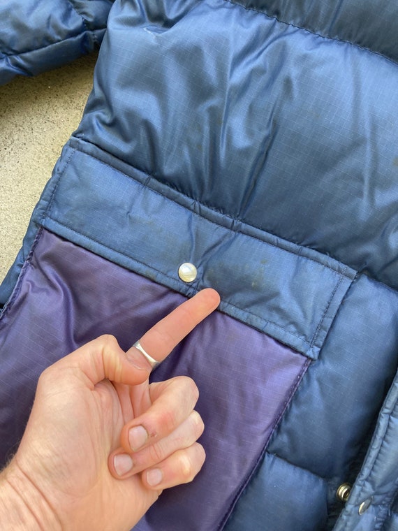 Vintage 1970s ADVENTURA Two Tone Blue Purple Nylon Qu… - Gem