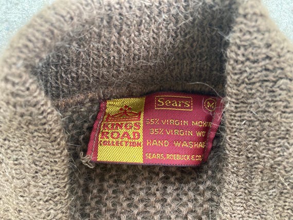 Vintage 1960s Sears Kings Road MOHAIR Olive Green Button up Vintage 1960s Sears Kings Road MOHAIR Olive Green Button up