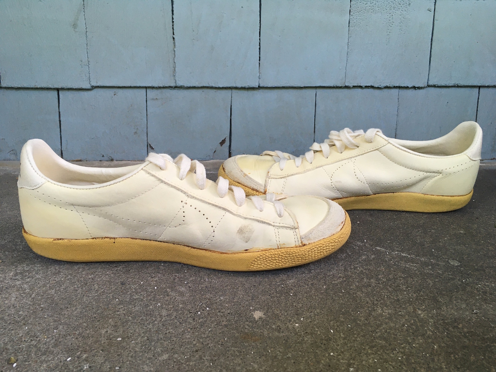 Vintage 1980s NIKE WIMBLEDON White Leather SNEAKERS Tennis - Etsy UK