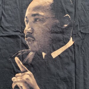 Vintage 1990s MALCOLM X / MLK Black Crewneck T-SHIRT Size Extra Large ...