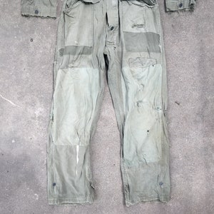 Vintage 1940s WWII Era Army HBT Cotton Super Distressed Button up ...
