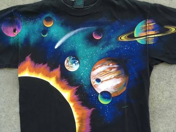 Vintage 1990s Habitat SOLAR SYSTEM Planets All Over P… - Gem