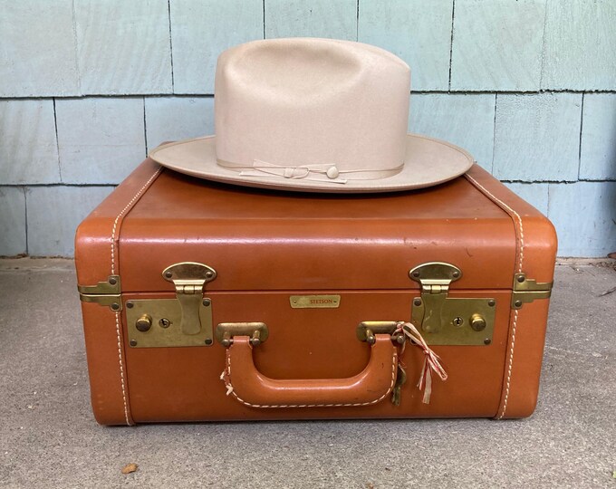 Vintage 1950s Stetson ONE HUNDRED Beaver Tan Fur Felt Fedora HAT Size 7 ...