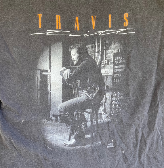 Vintage 1990s TRAVIS TRITT Black Concert T-SHIRT Size… - Gem