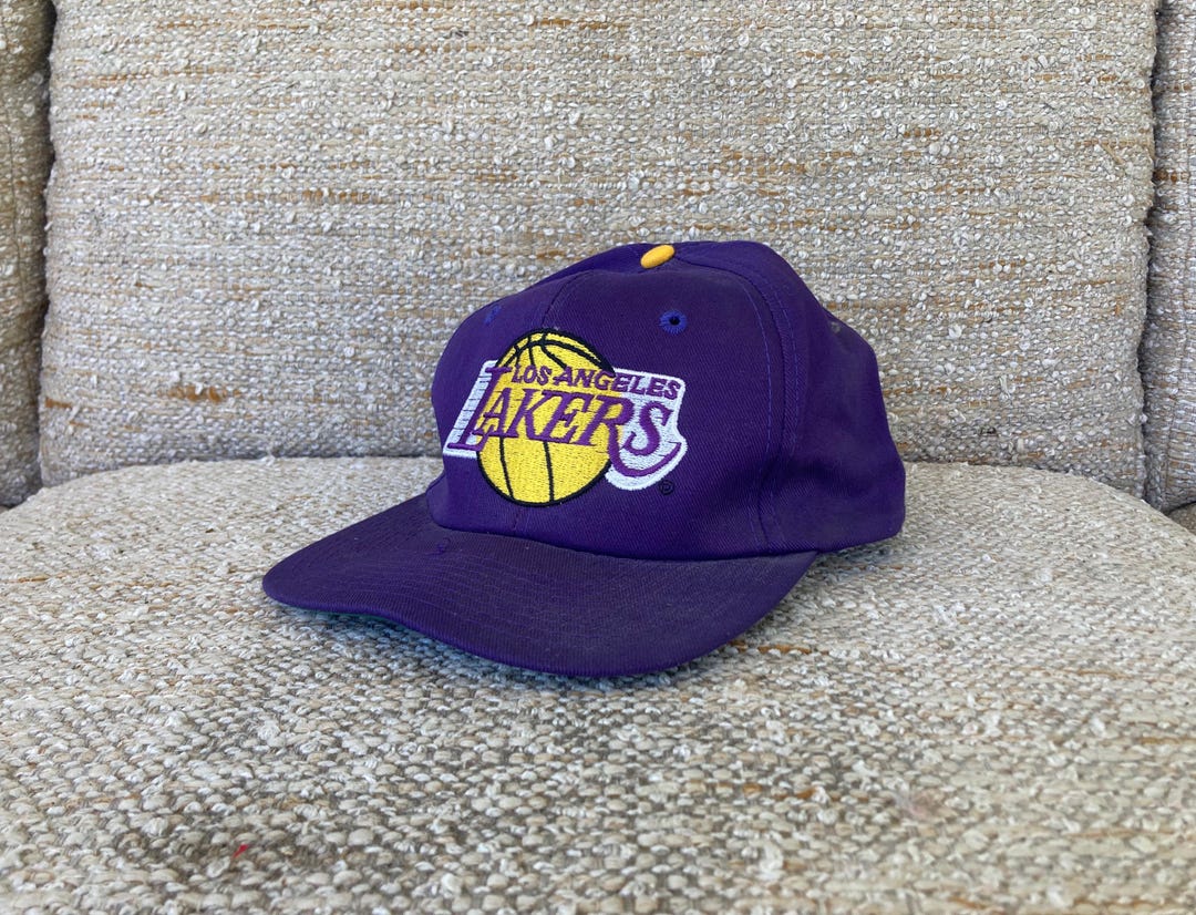 Vintage 1990s Los Angeles LAKERS Purple Snapback Trucker HAT Cap NBA ...