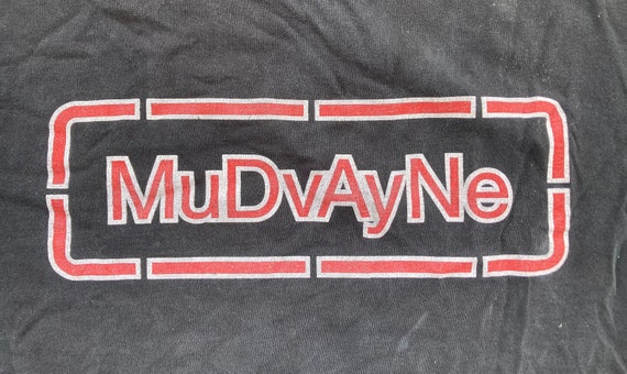 Vintage 1990s MUDVAYNE Black Cotton Crewneck T-SHIRT … - Gem