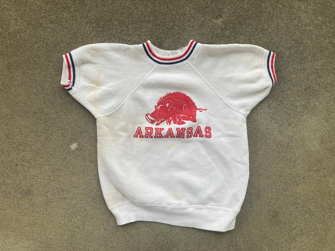 Vintage 1960s Arkansas RAZORBACKS Cotton Short Sleeve Crewneck - Etsy