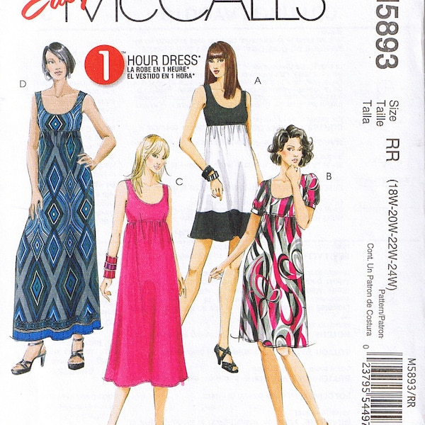 Dress Empire Waist Sewing Pattern - Etsy