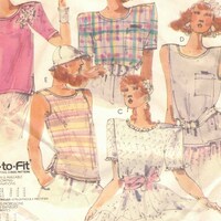 Uncut Vogue Sewing Pattern Womens Tops, Long Sleeve Tops, Pullover Tops ...