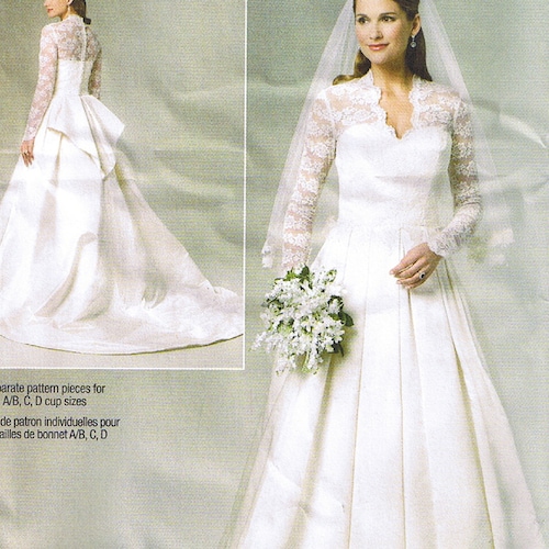 New Butterick B5731 Kate Middleton Wedding Dress Pattern UNCUT | Etsy