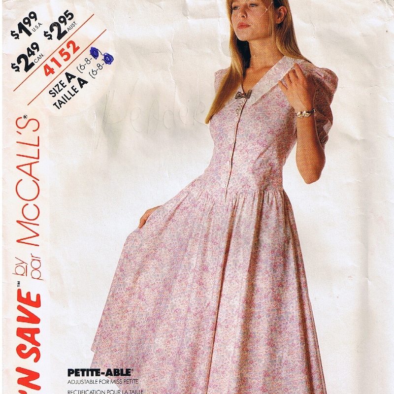 1980s Dress Pattern - Etsy