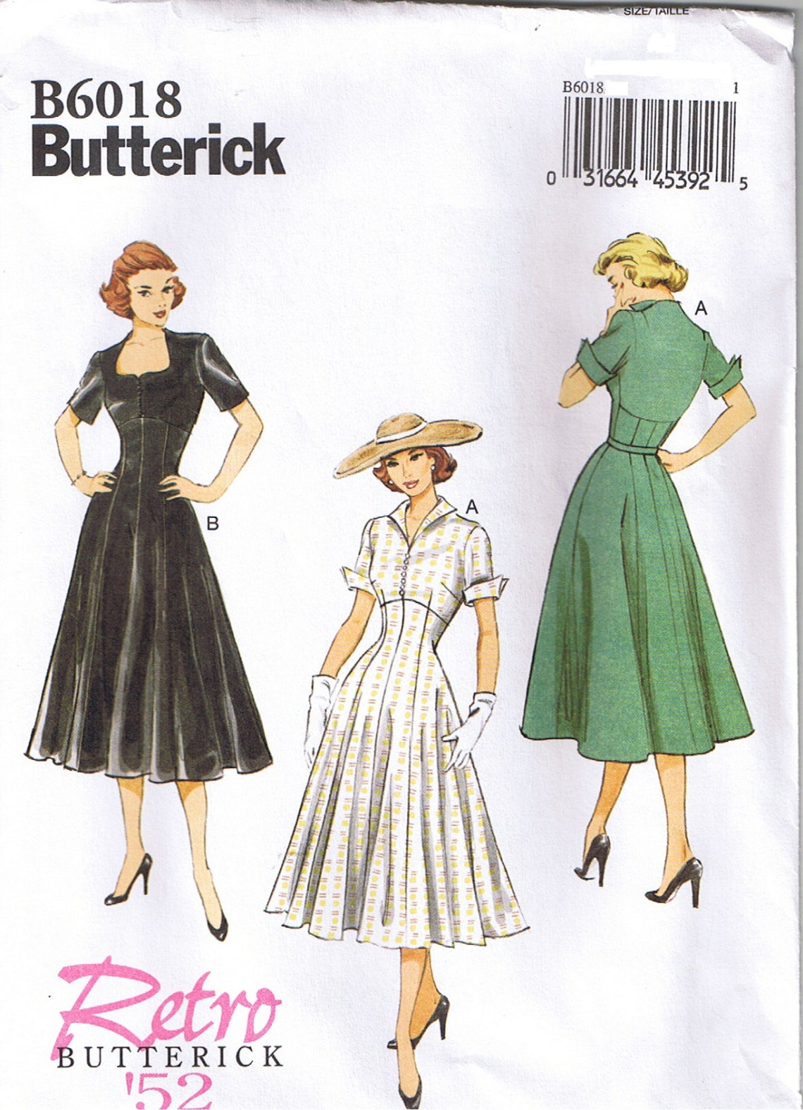 Vintage 50s Retro Rockabilly Raised Waist Princess Seam Dress Fit ...