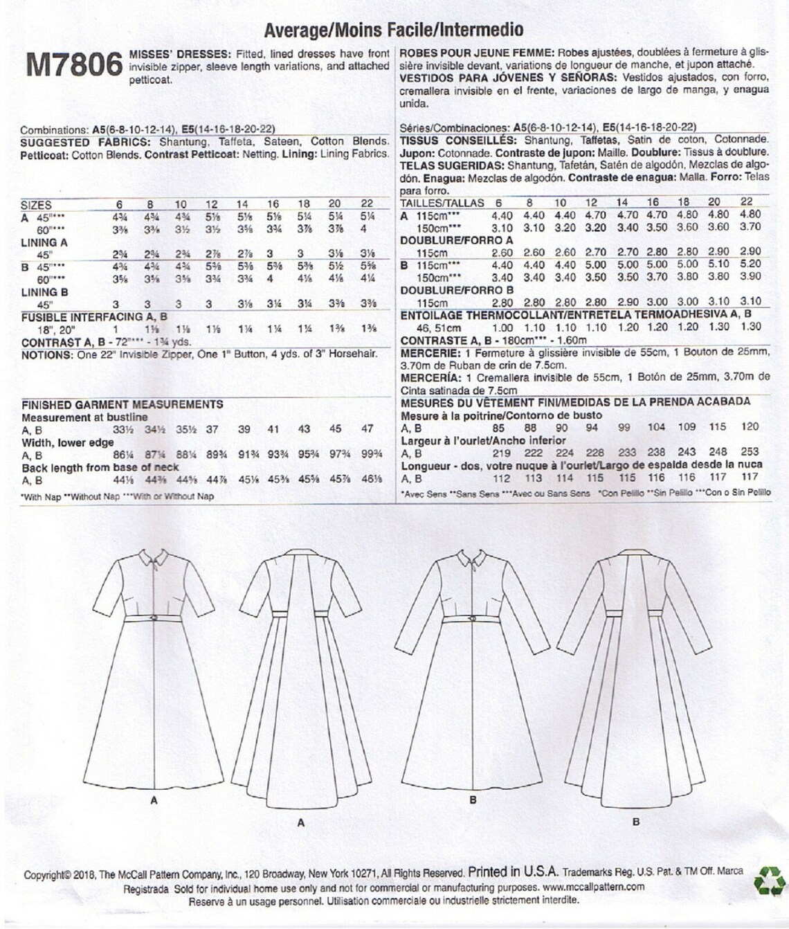 Formal Zipper Front Dress Attached Petticoat Collar Belt Short or Long ...