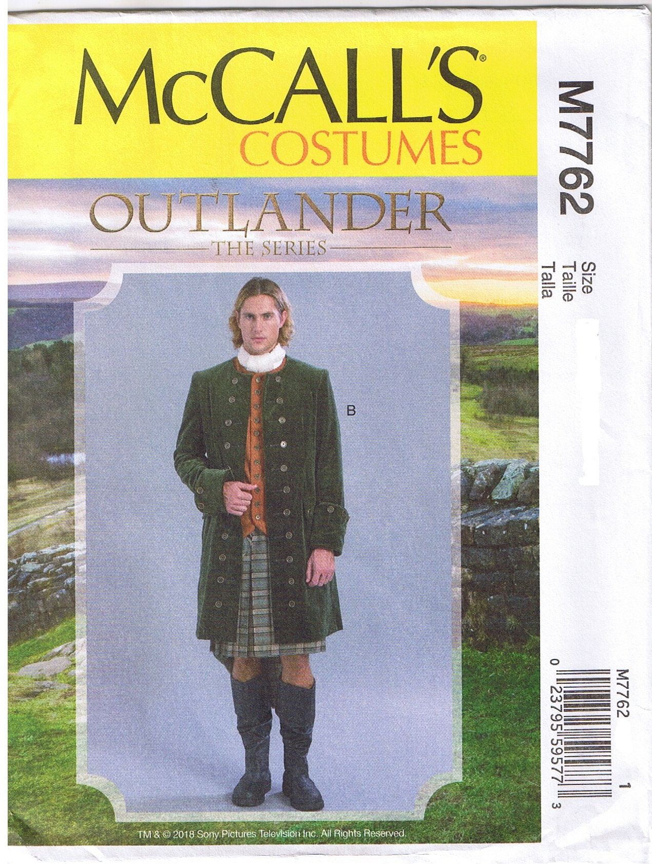 Mens Scottish Highlander Outlander Jamie Fraser Coat Open Front Cuffs ...