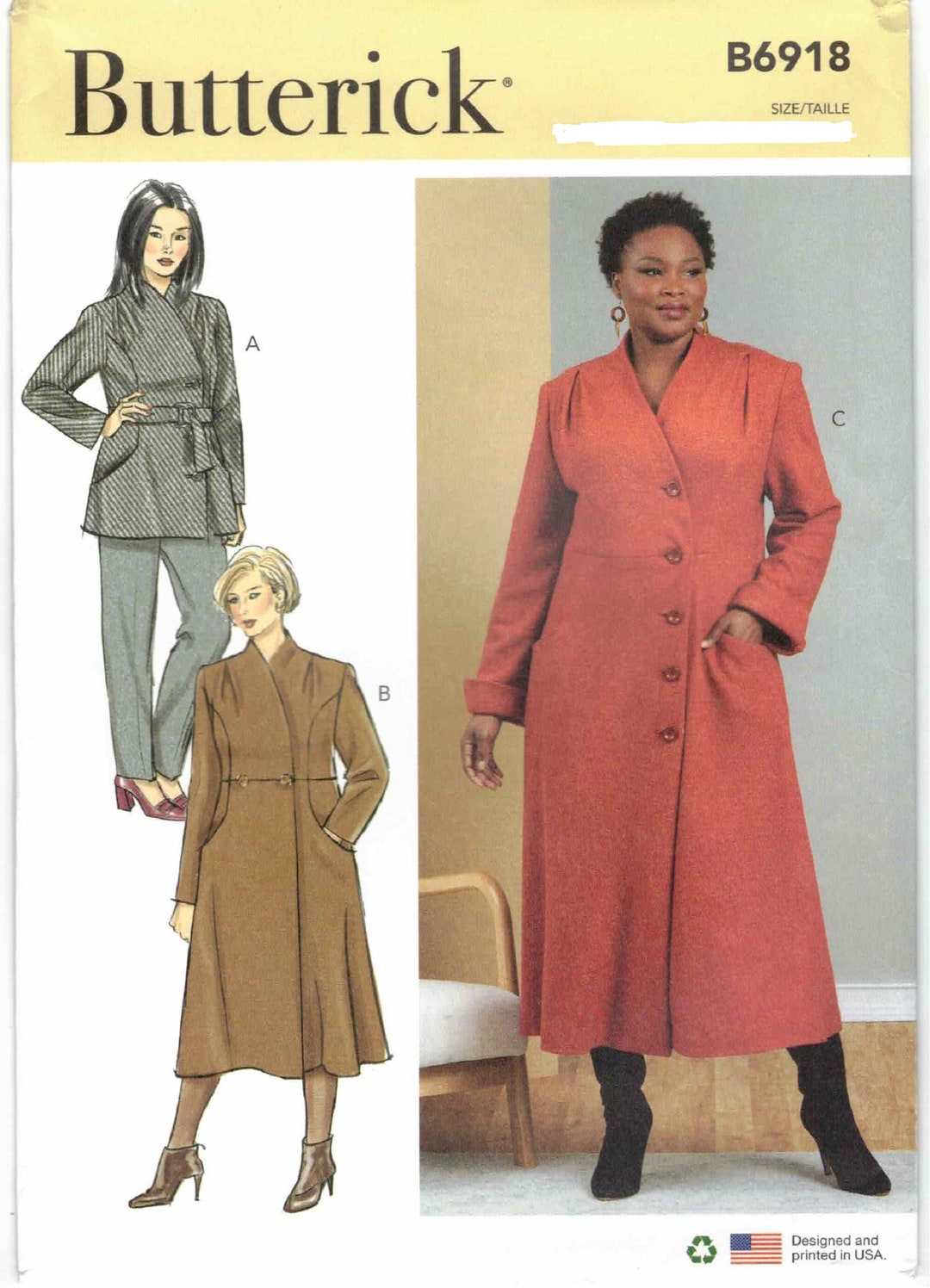 Button up Wrap Coat Stand up Collar Shoulder Pleats Pockets ...
