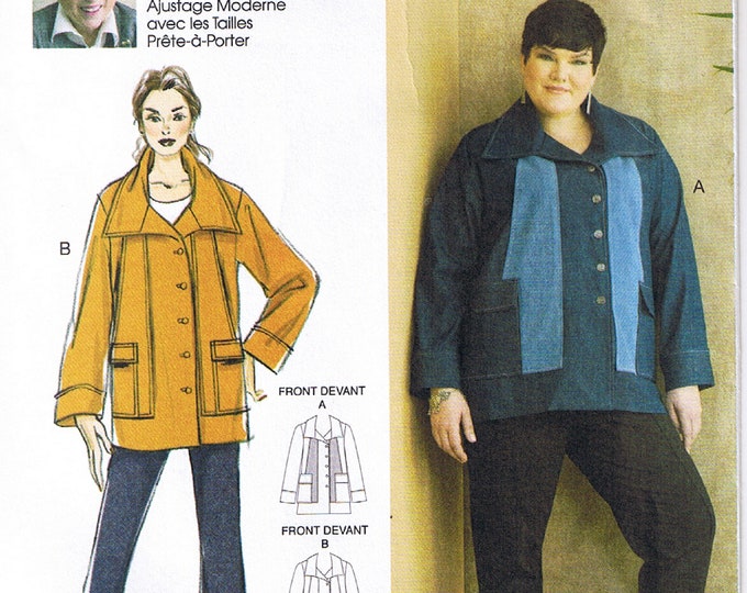 Loose Fitting Jacket Convertible Collar Pockets Connie Crawford Sewing ...