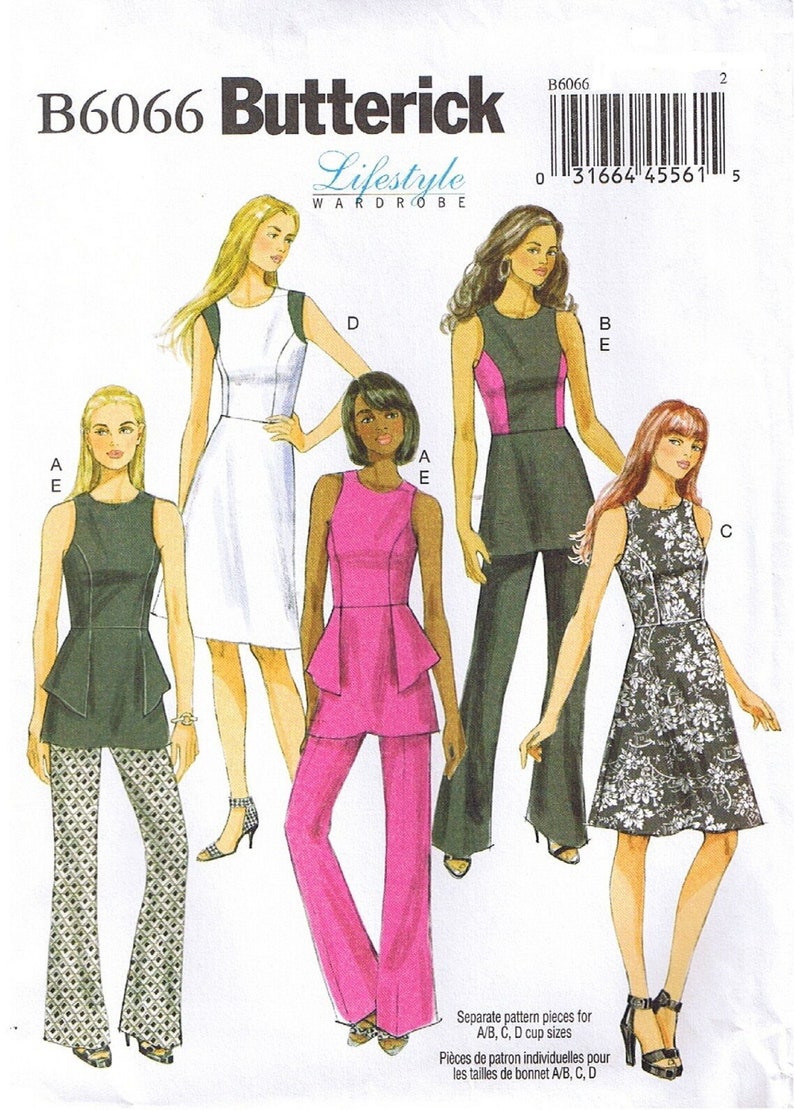 Princess Seam Tunic Dress Pants Wardrobe Easy to Sew Sewing Pattern 14 ...