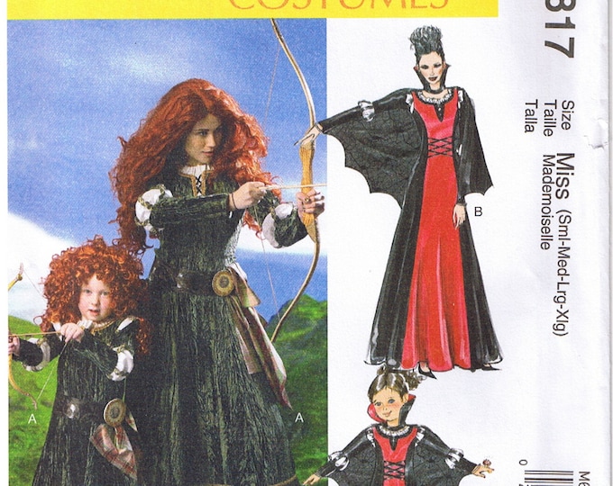 Misses Princess Merida Brave Archer Vampire Evil Queen Mccall's 6817 ...