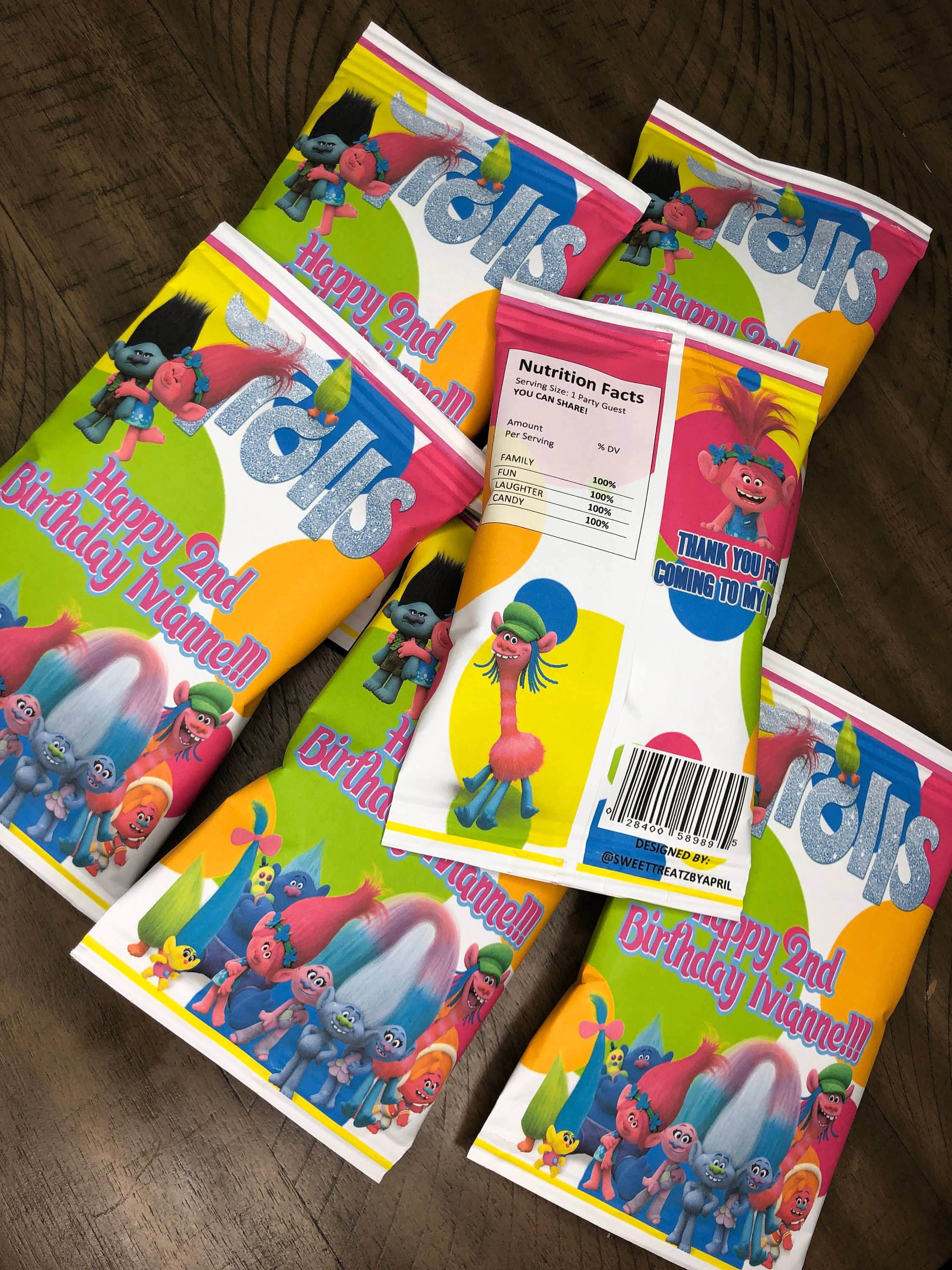 Trolls Chip Bags/party Favor - Etsy
