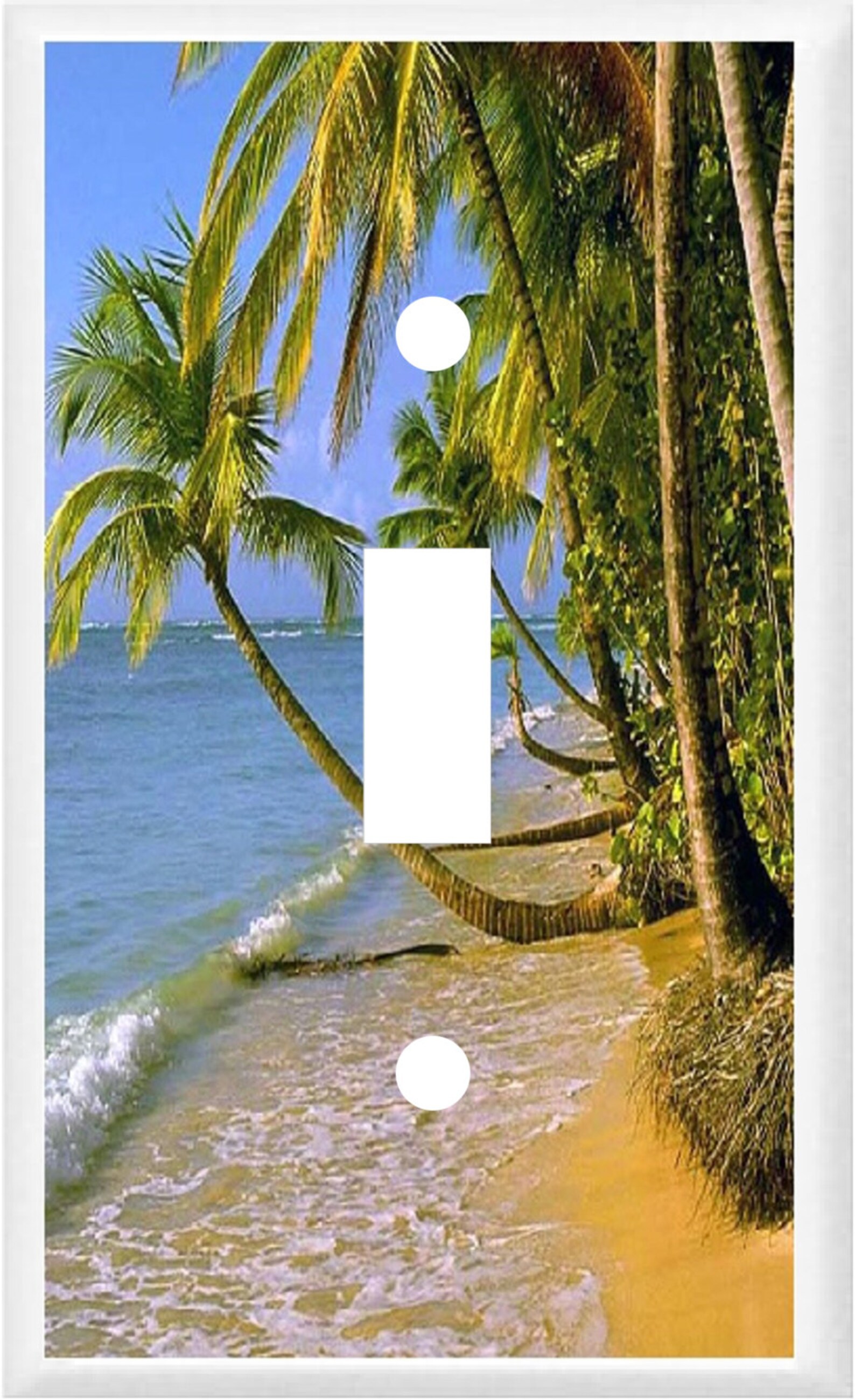 Palm Tree Tropical Paradise Beach # 30 Light Switch Cover Plate or ...